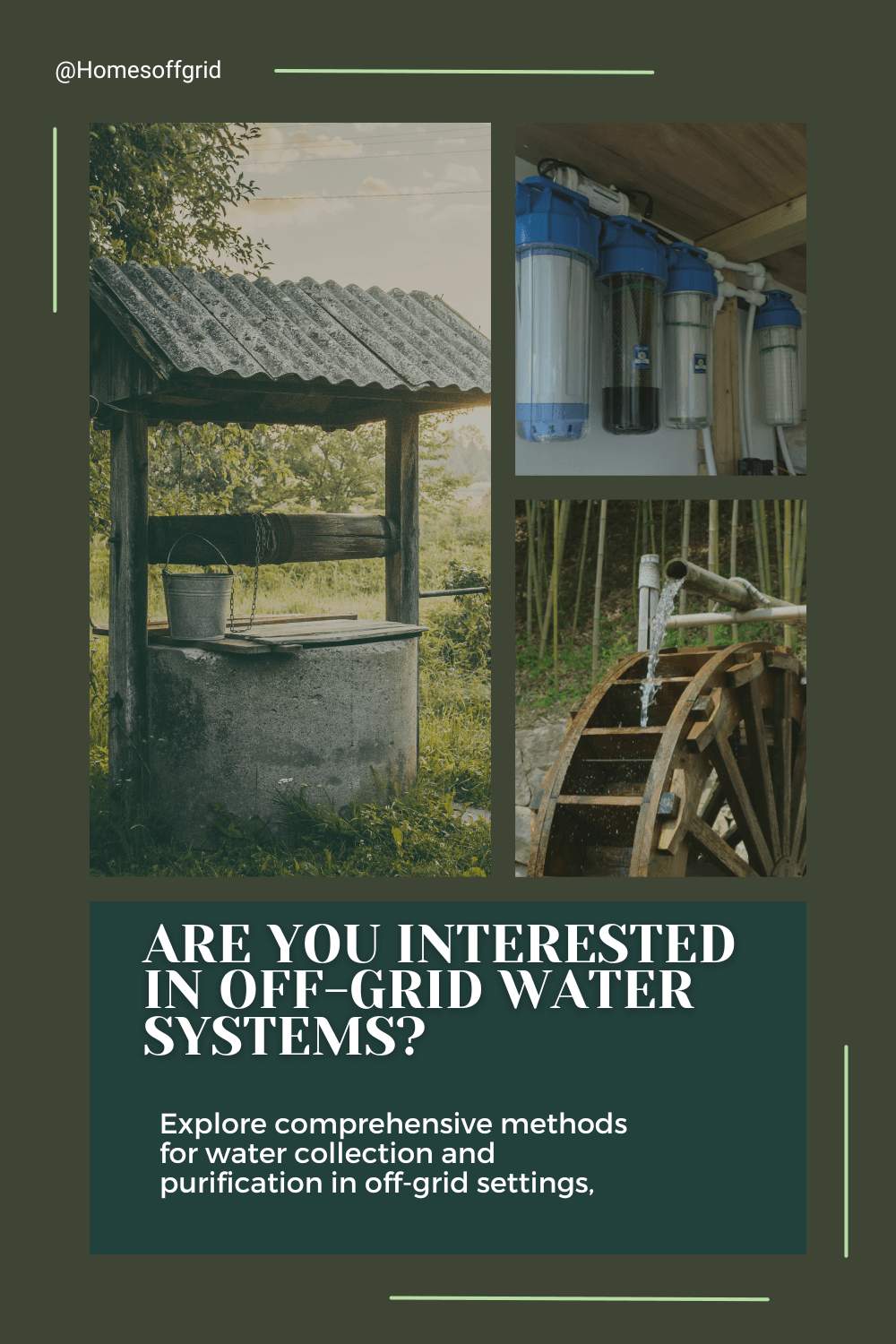 Off-Grid Water Collection and Purification - Homes Off Grid